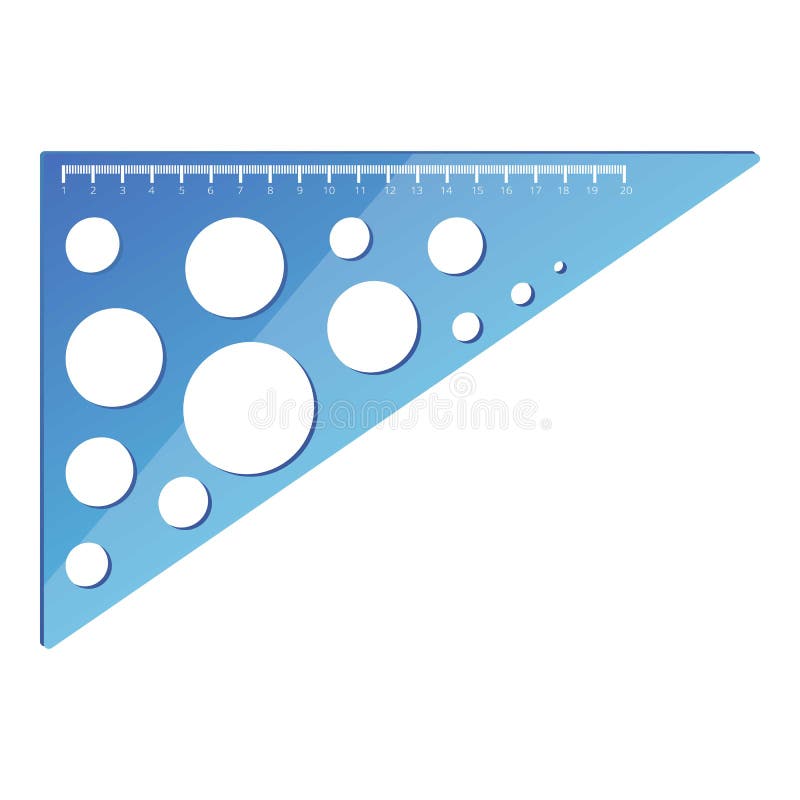 Geometric Angle Ruler Icon, Cartoon Style Stock Vector - Illustration ...