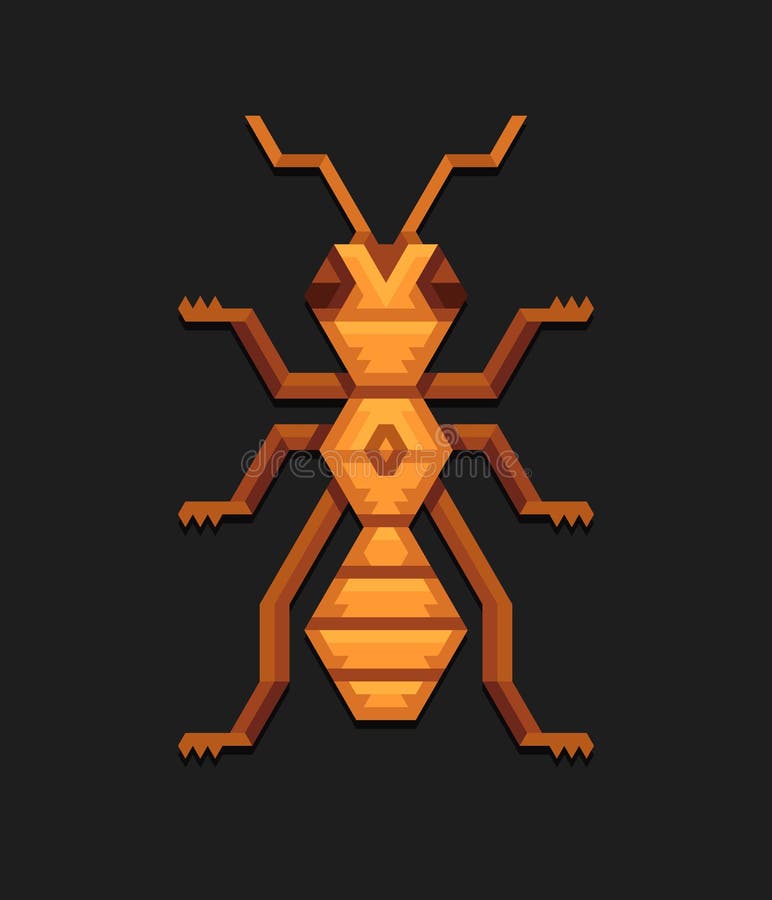 Geometric ant illustration stock vector. Illustration of shape - 58447284