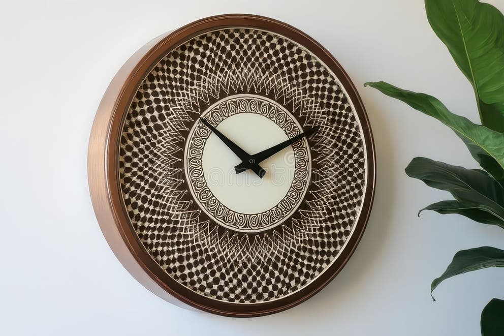 Geometric Arabic Calligraphy Wall Clock Stock Illustration ...