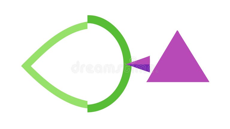 Geometric Arc and Triangles, Abstract Directional Flow, Vector Design ...