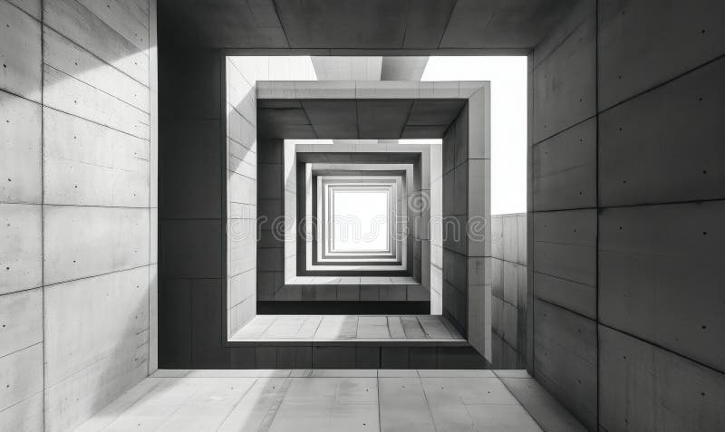 Geometric Architectural Design Featuring a Series of Concrete Frames ...