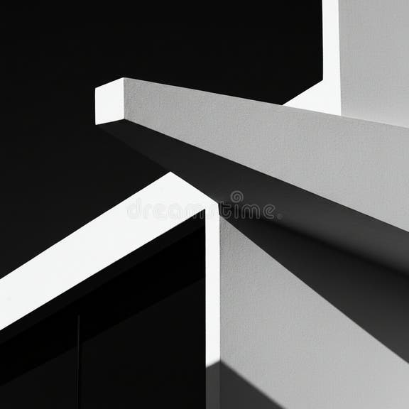 Geometric Architectural Elements with Sharp, Angular Lines Cast Strong ...