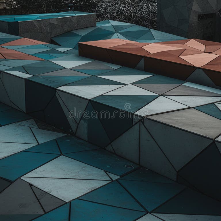 A Geometric Architectural Surface Composed of Interlocking Triangular ...
