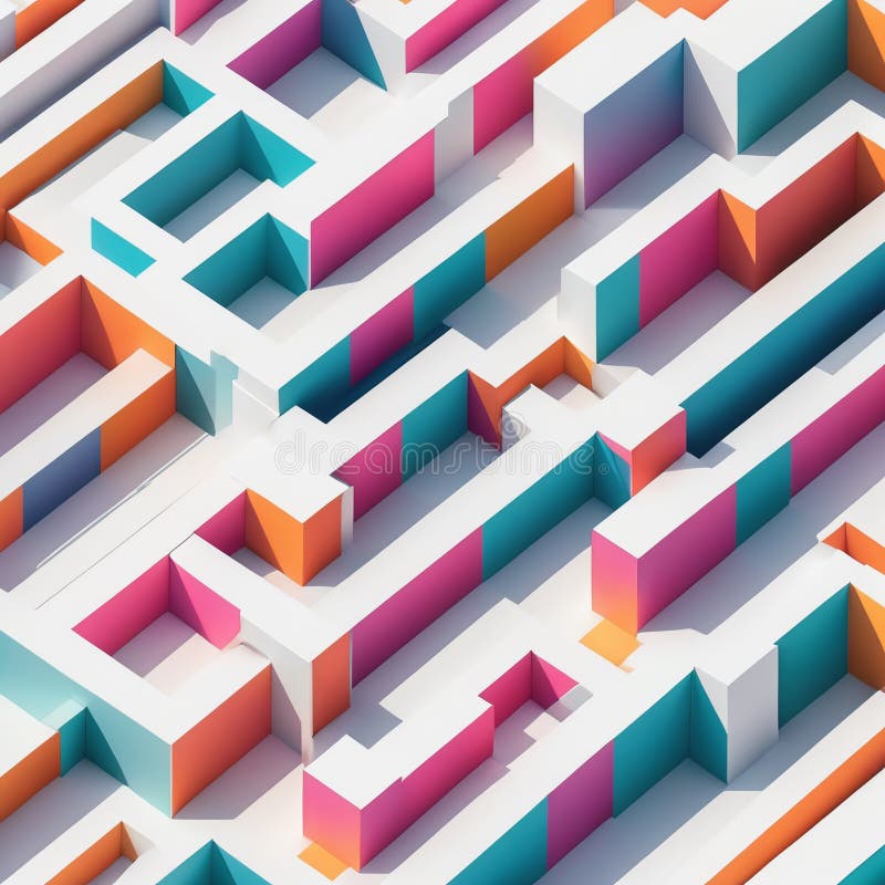 Geometric Architecture Design Illustration a Modern Perspective on Form ...