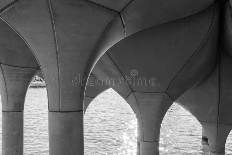 Geometric Architecture in Modern City. Architectural Structure ...