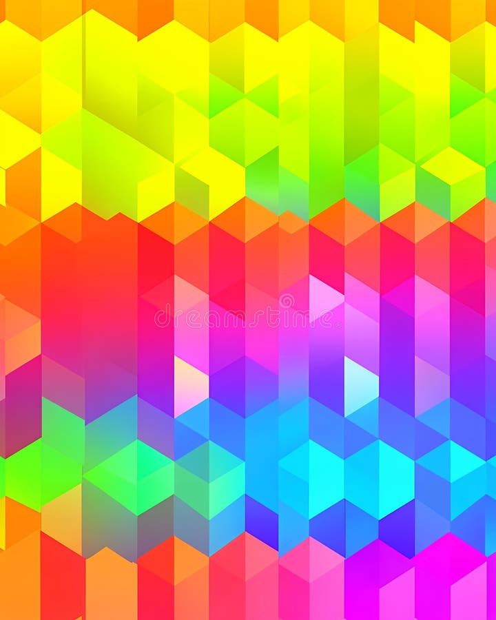 Geometric Arrangement of Colorful Shapes Creating a Vibrant and Modern ...