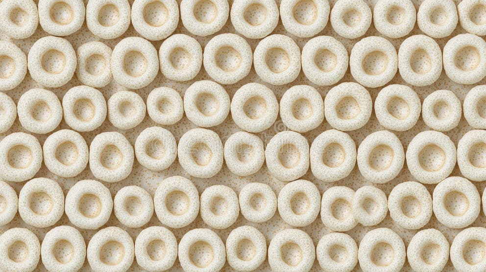 Geometric Arrangement of Creamy White Circles on a Soft Textured ...