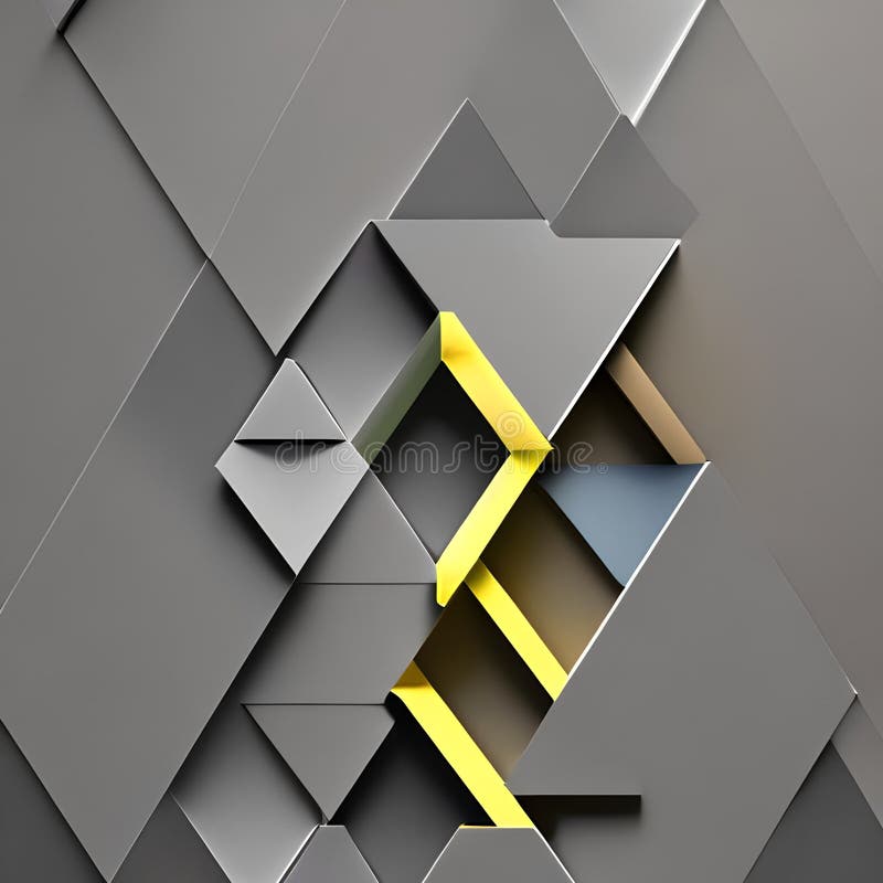 A Geometric Arrangement of Overlapping Triangles and Polygons, Creating ...