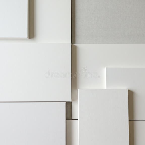 Geometric Arrangement of White, Rectangular Panels Creates a Modern ...