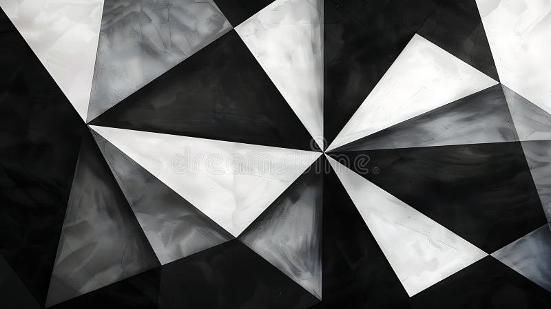 Geometric Art with Black and White Contrast Stock Illustration ...
