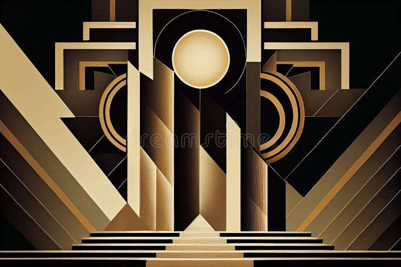 Geometric Art Deco Style. Modern Art Stock Photo - Image of geometric ...