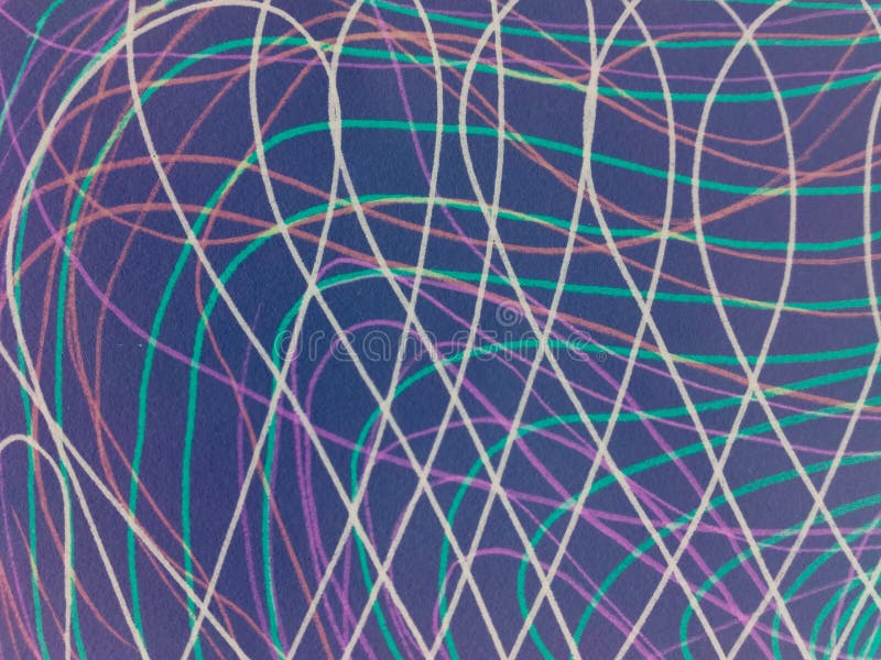 Abstract Wavy Chaotic Pattern. Geometric Illustrations with Random ...