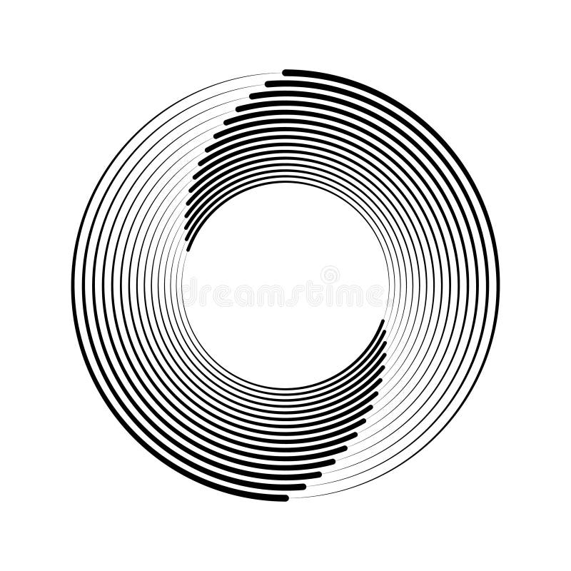 Set of Black Curvy Lines in Spiral Form Stock Vector - Illustration of ...