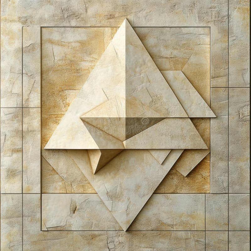 Geometric Art Features Unique Triangular Shapes Arranged Asymmetrically ...