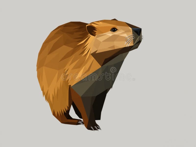 A Geometric Art Image of a Capybara - Generated by Ai Stock ...