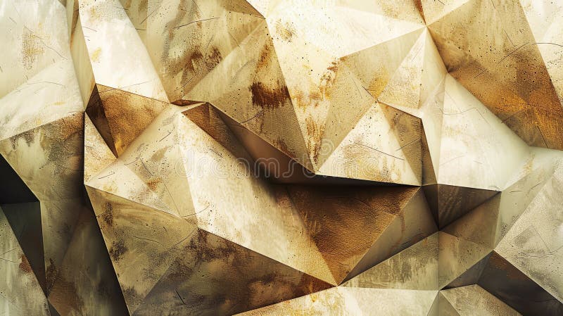 Modern Geometric Art with Luxurious Metallic Textures Stock ...