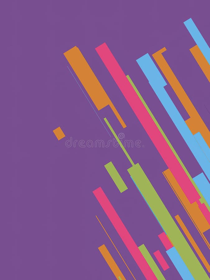 Geometric Art with a Mix of Rectangular Shapes in Modern Colors. Stock ...