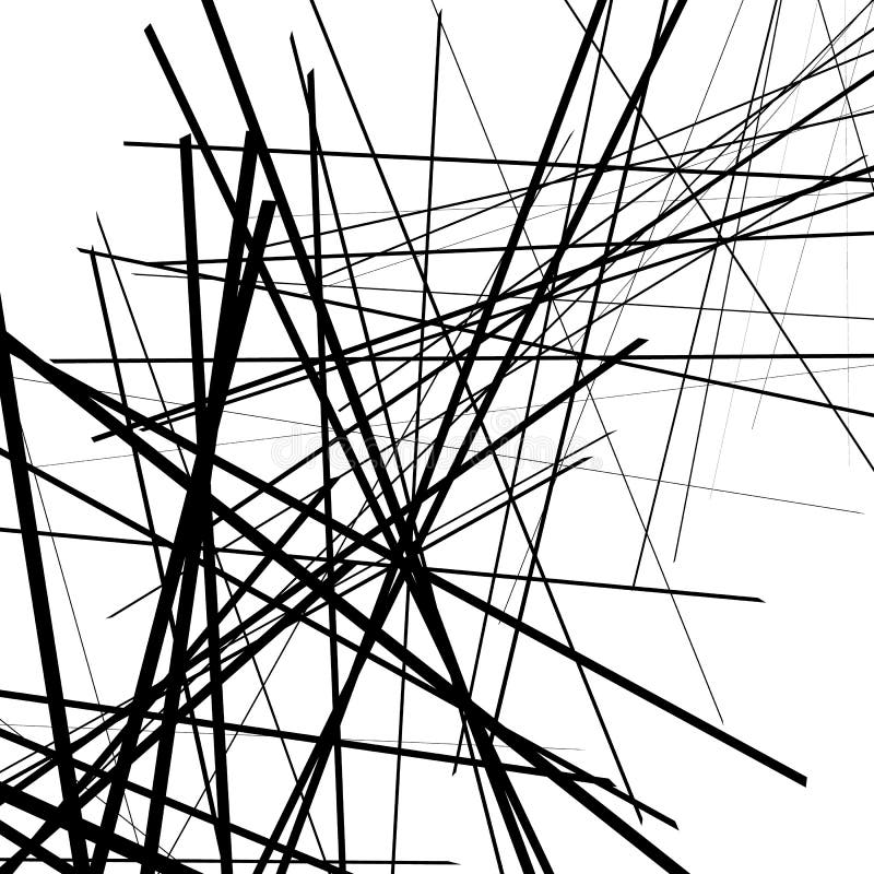 Geometric Art of Random Intersecting Lines. Abstract Chaotic Tex Stock ...