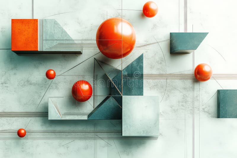 Geometric Asset Allocation Art Stock Illustration - Illustration of ...
