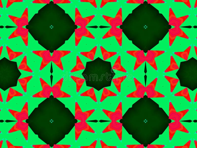 Geometric Background with Abstract Fractal Pattern Made of Colorful ...