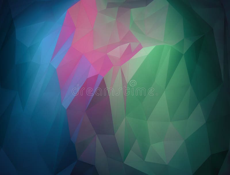 Geometric Background, Blue Pink and Green Polygonal Shapes Stock Image ...