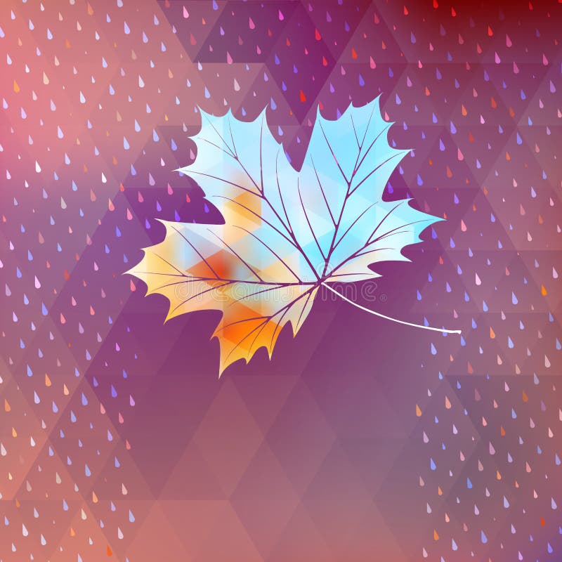 Geometric Background Card with Maple Leaf. EPS 10 Stock Vector ...