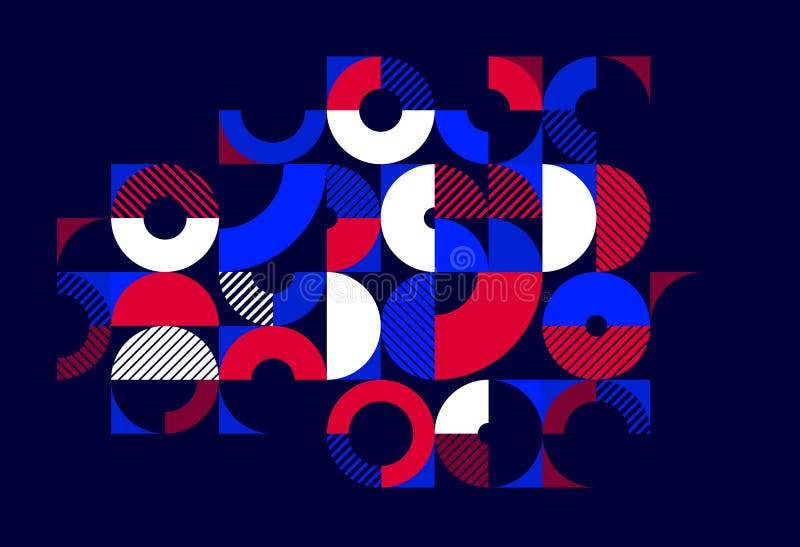 Geometric Background Composition Over Dark, Vector Geometrical Abstract ...