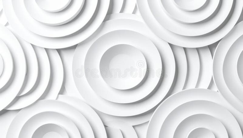 Overlapping White Ceramic Plates Stock Illustrations – 90 Overlapping ...