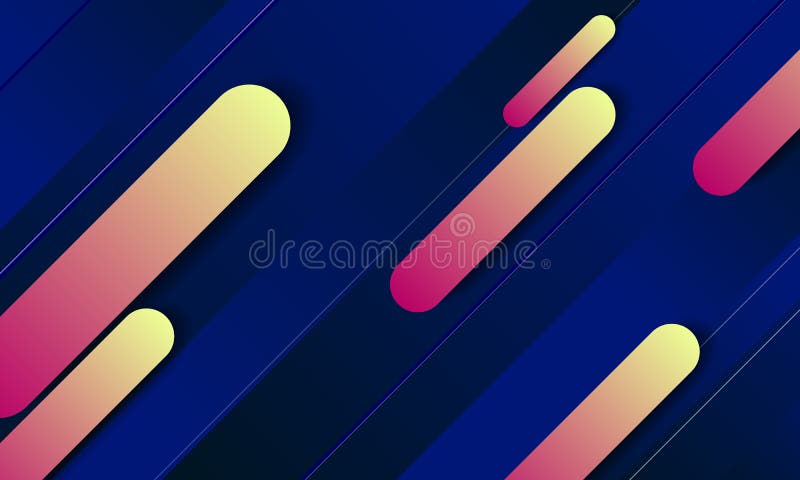 Geometric Background. Dynamic Shapes Composition Stock Illustration ...