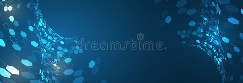 Geometric Background with Hexagonal and High-tech Elements for ...