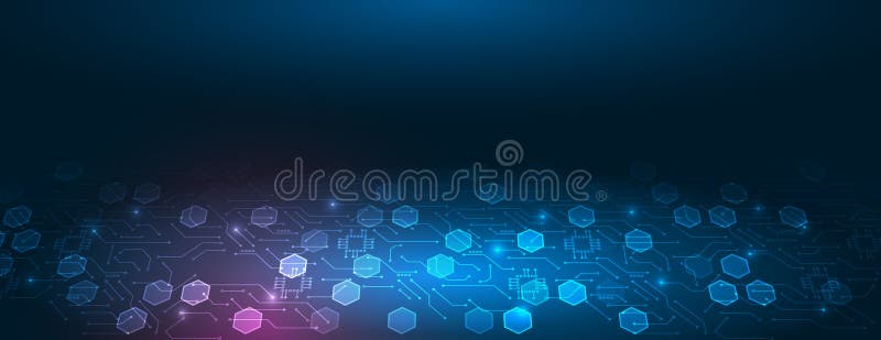 Geometric Background with Hexagonal and High-tech Elements for ...