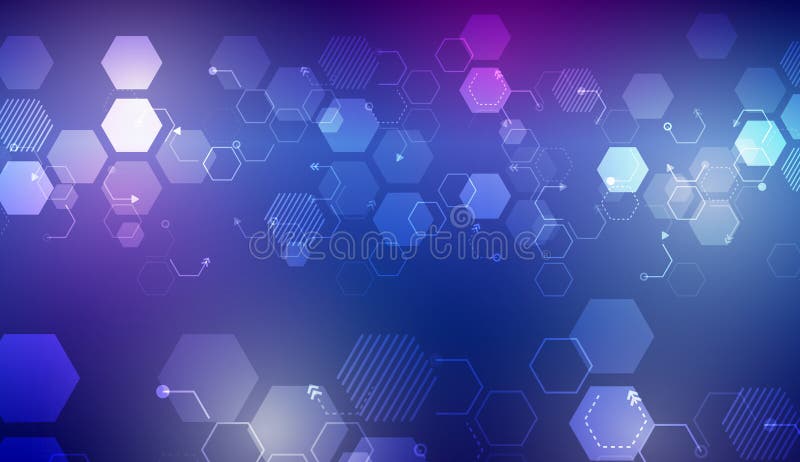 Geometric Background with Hexagonal and High-tech Elements for ...