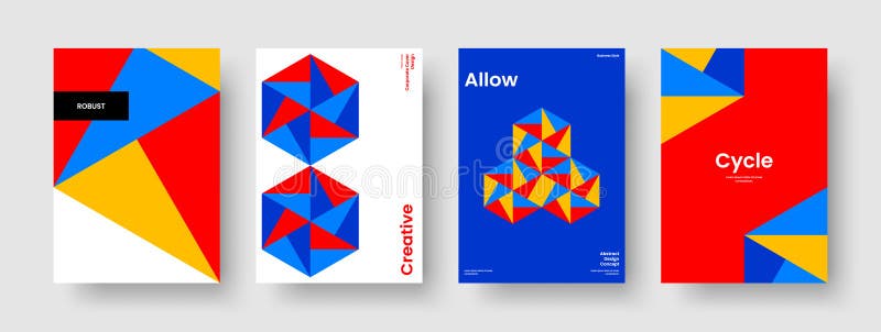 Geometric Background Layout. Modern Flyer Template Stock Illustration ...