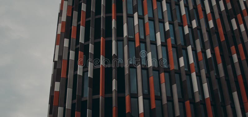Geometric Background with Many Window Rows. Modern Building Structure ...