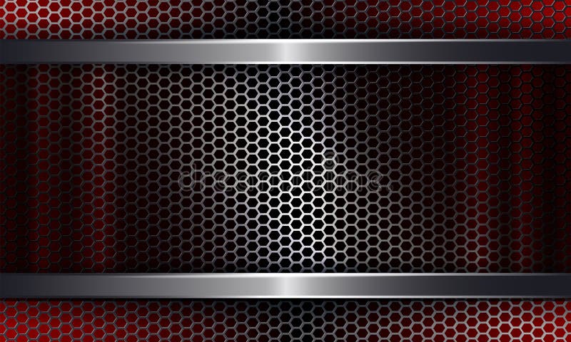 Geometric Background with Metal Grating, Frame. Stock Vector ...