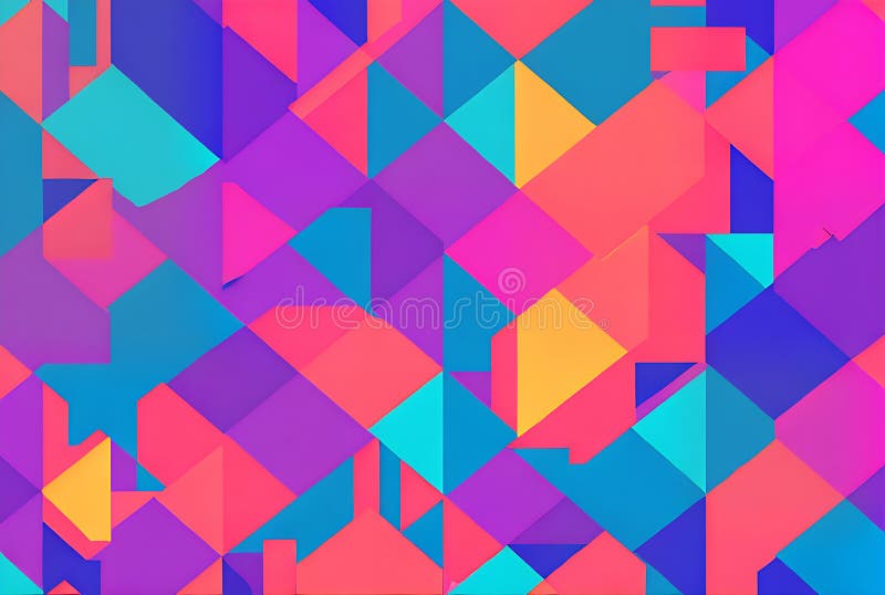 Geometric Panels with 3D Diamond Effect. Stock Illustration ...