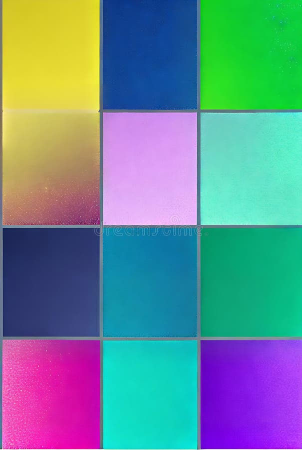 Geometric Panels Layouts Glitter Contrast Pastels. Stock Illustration ...