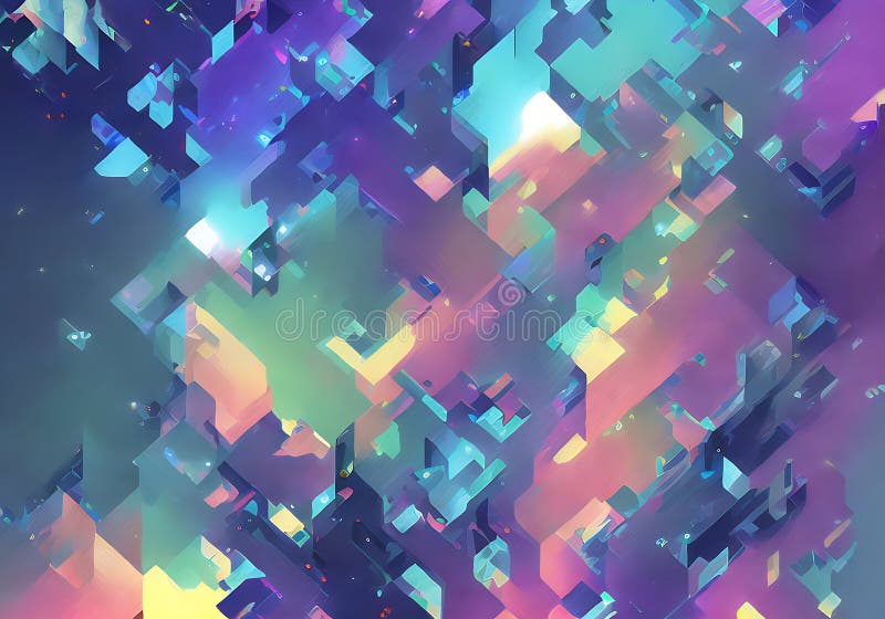 Geometric Panels Abstract Pastel Glitter Diamond. Stock Illustration ...