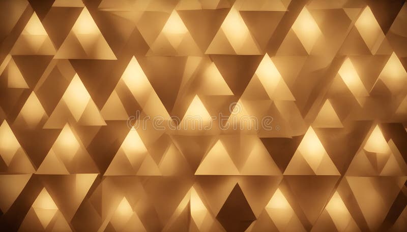 Geometric Background with a Repeating Pattern of Glowing, Golden ...
