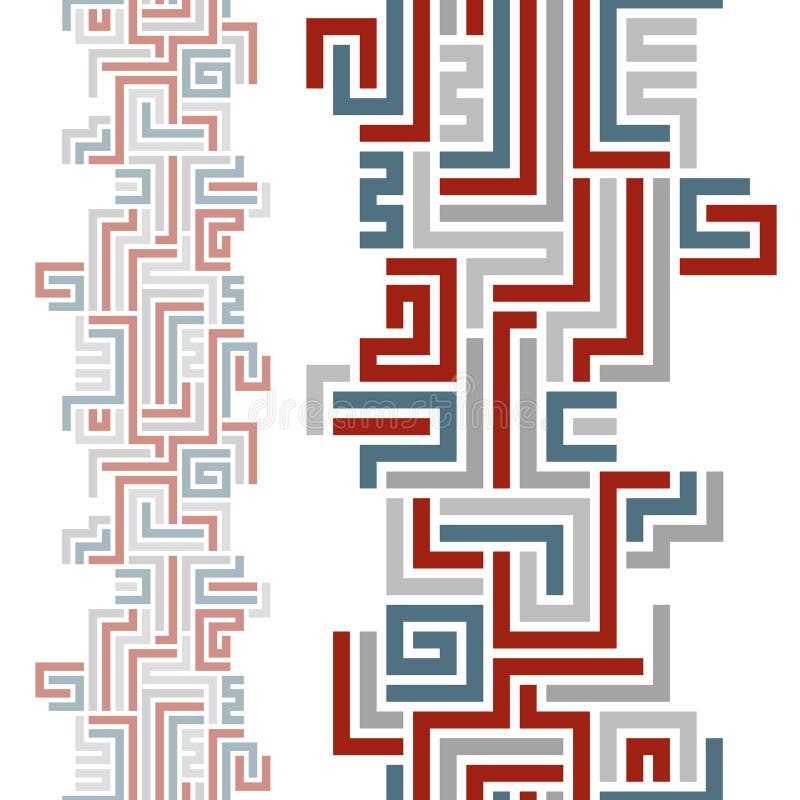 Geometric Background with Seamless Vertical Elements. Stock Vector ...