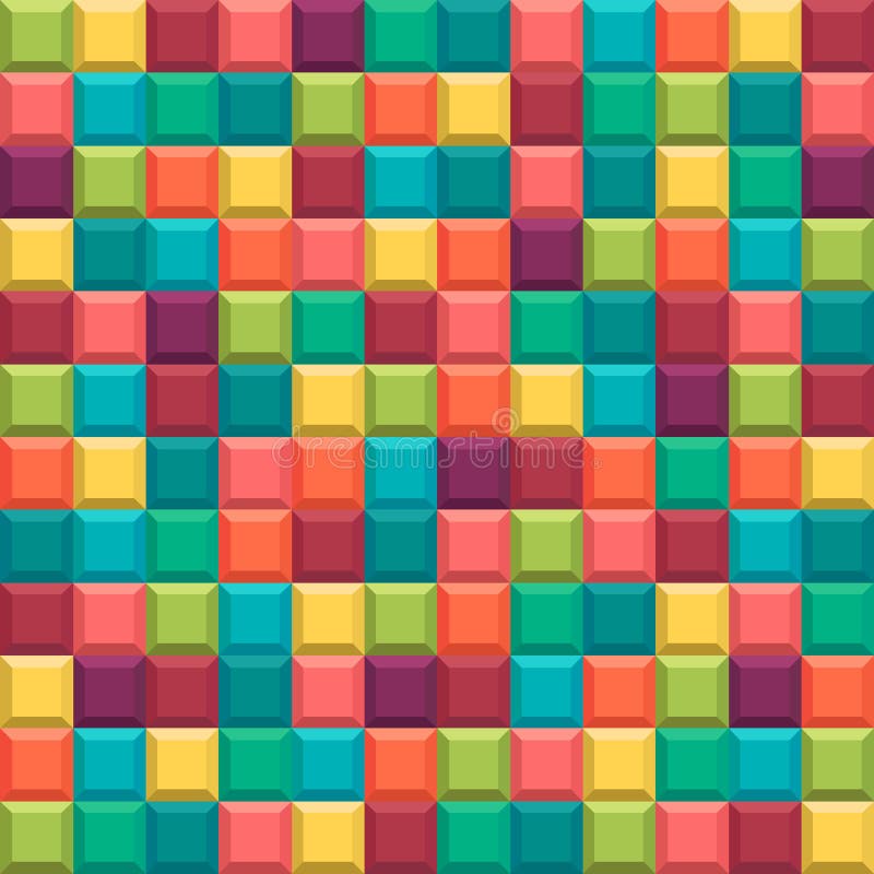 Pixelated Game Tetris Pattern Stock Illustrations – 184 Pixelated Game ...