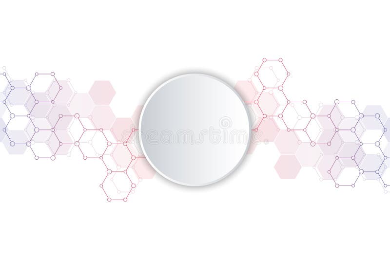 Geometric Background Texture with Molecular Structures and Chemical ...