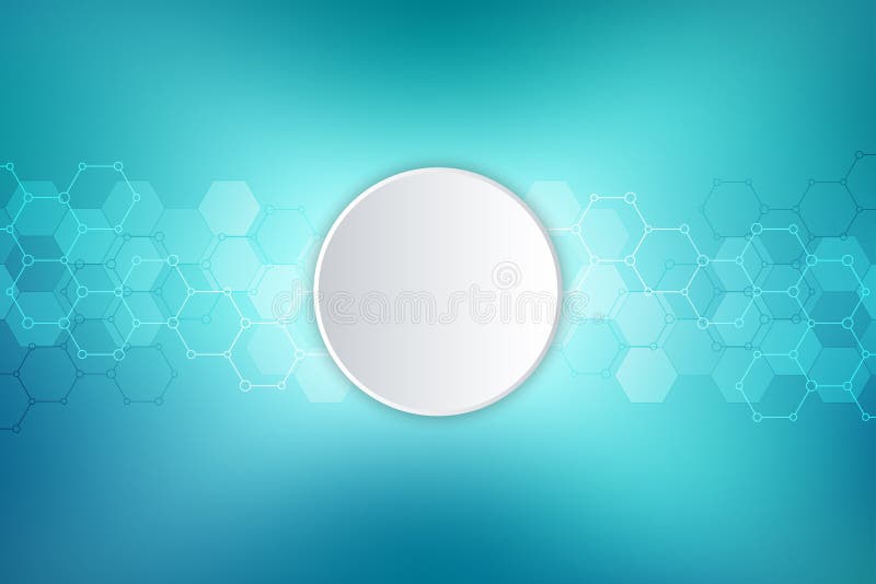 Geometric Background Texture with Molecular Structures and Chemical ...