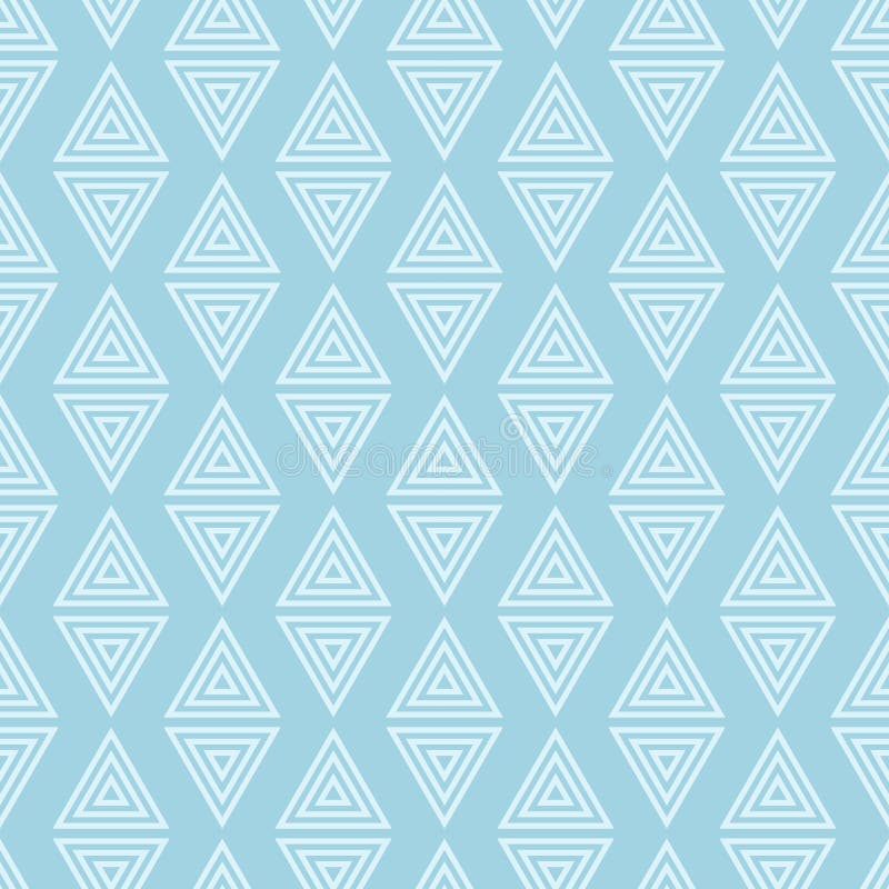 Geometric Background. Triangle Blue Seamless Pattern Stock Vector ...