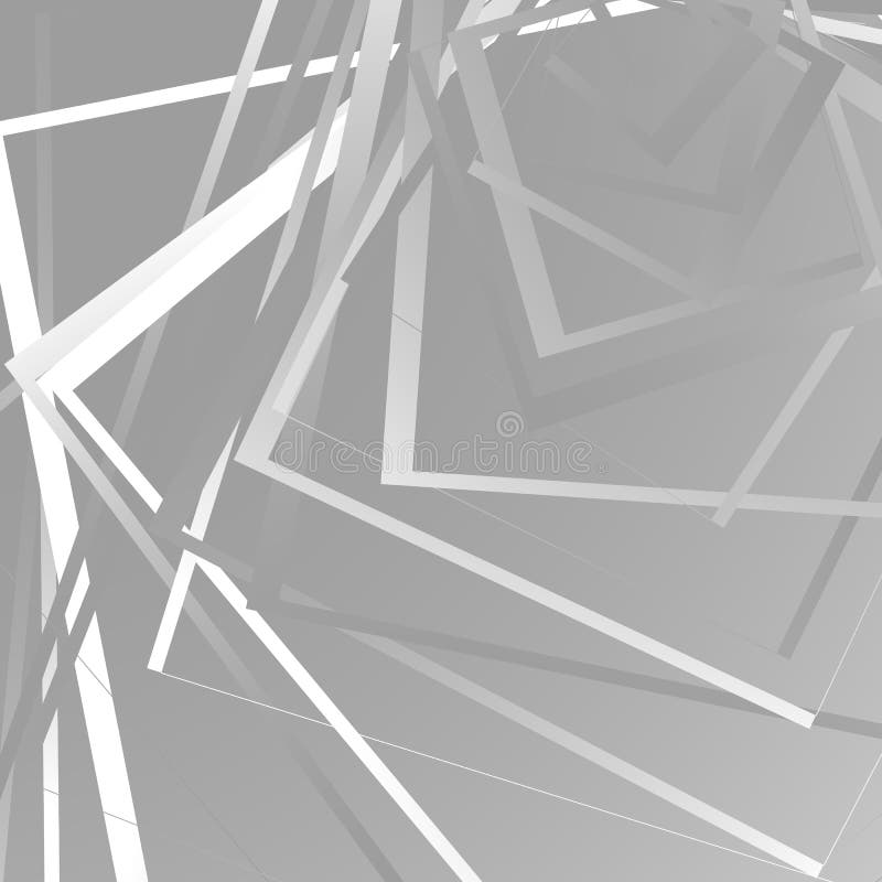 Geometric Background W/ Random Squares. Edgy Monochrome Pattern Stock ...