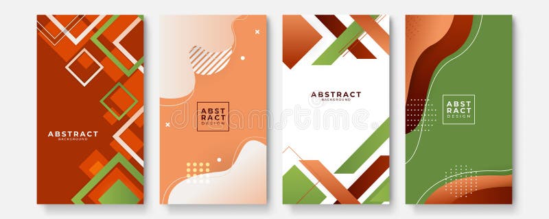Geometric Backgrounds Set with Modern Abstract Color Gradient Patterns ...