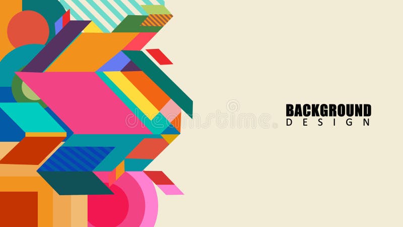 Geometric Abstract Background Colorful for Project Stock Vector ...