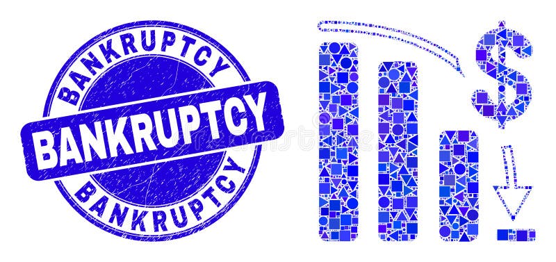 Blue Distress Bankruptcy Stamp Seal and Bankruptcy Bar Chart Mosaic ... Blue Distress Bankruptcy Stamp Seal and Bankruptcy Bar Chart Mosaic ...