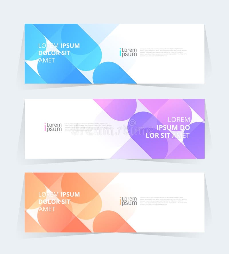 Geometric Banner Design with Vector Presentation Template. Stock Vector ...