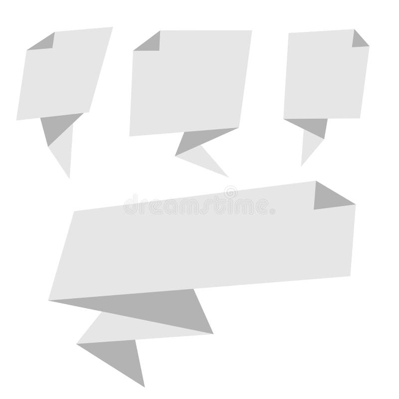 Geometric Banner, Sticker, Word Box Set, Yellow Vector Illustration ...